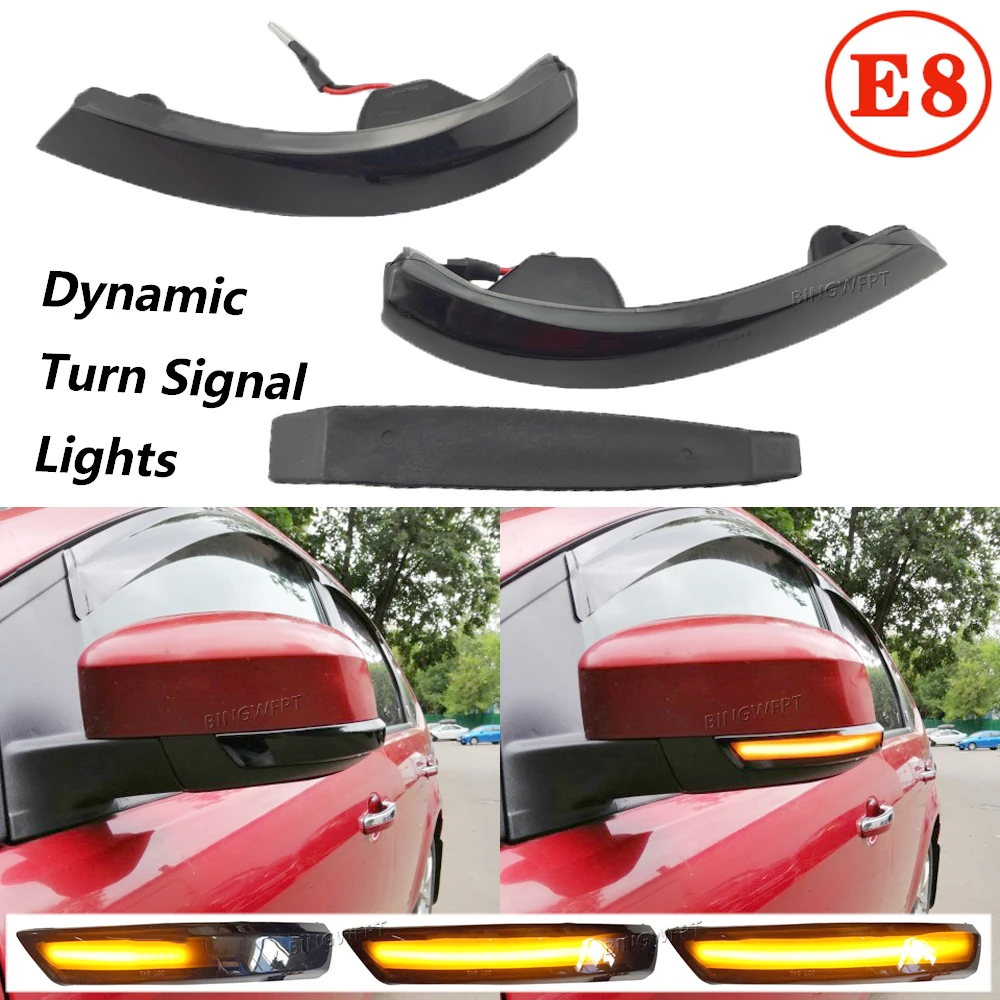 2PCS Dynamic Turn Signal Light LED Side Wing Rearview Mirror Indicator ...