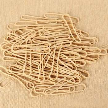 100PCS/Lot Colorful Yellow Elastic Rubber Bands School Office Home ...