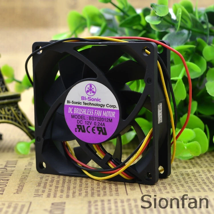 For-Barry-Bi-Sonic-BS702012M-7020-7CM-cm-CPU-Ultra-quiet-Fan-Three-wire ...