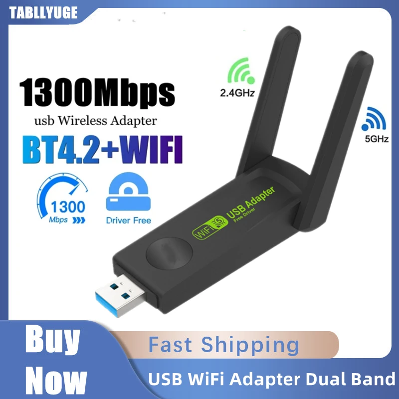 1300Mbps-USB3-0-WiFi-Adapter-Dual-Band-2-4G-5Ghz-Wireless-WiFi-Dongle ...
