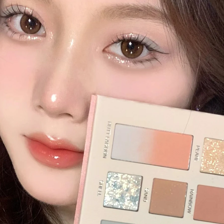 Professional-Colorful-Eyeshadow-Palette-Pink-Shiny-Blue-Eye-Shadow ...