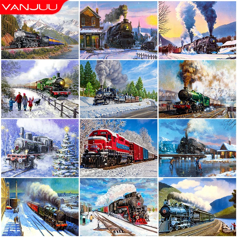 5D-DIY-Diamond-Painting-Train-Rhinestone-Embroidery-Kit-Diamond-Mosaic ...