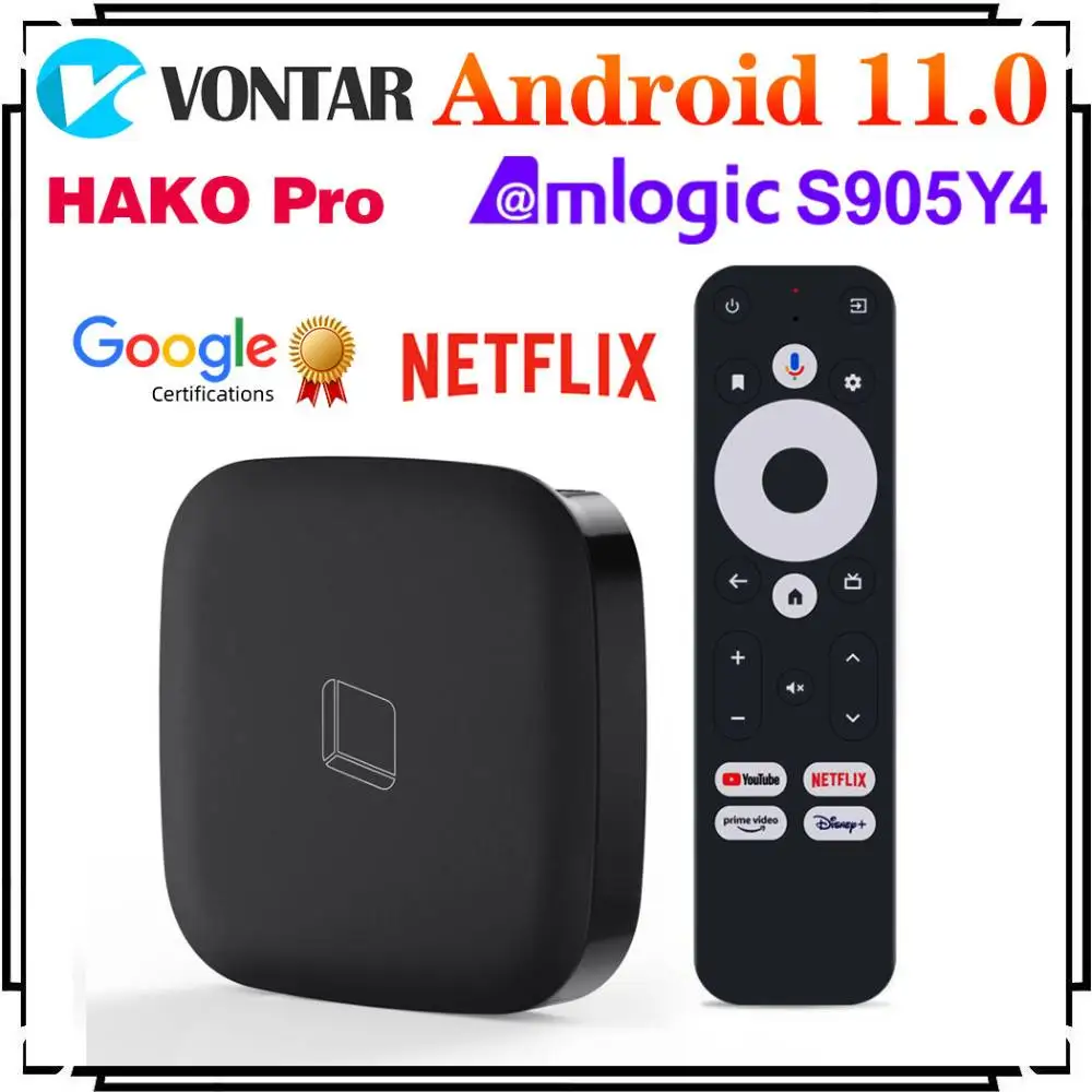 HAKO-TV-Box-Pro-Netflix-decodificador-con-Android-11-Amlogic-S905Y4 ...