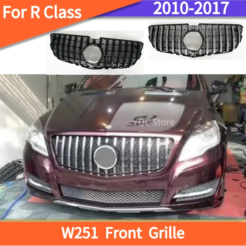 W251 Front Bumper Grille For Mercedes Benz R Class 2010 2017 R300 R320 ...
