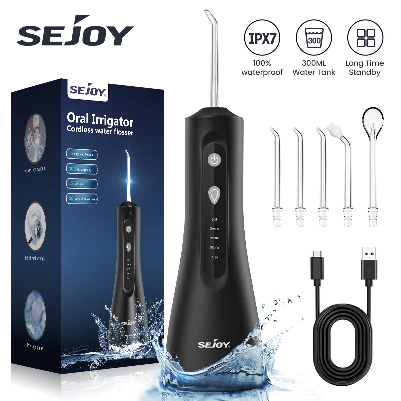 Sejoy-Power-Flosser-Cordless-Portable-Oral-Irrigator-for-Home-Travel ...