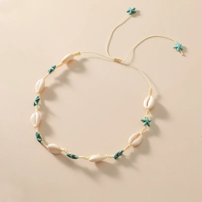 New-Summer-Conch-Shell-Choker-Necklace-Natural-Seashell-Rope-Chain ...
