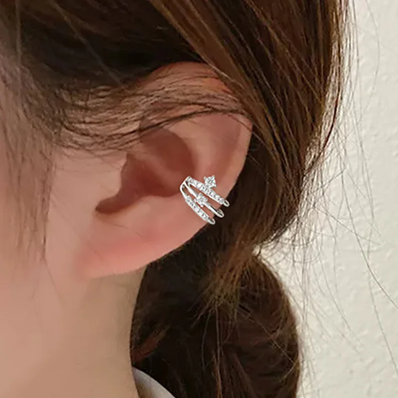1pc Full Drill Zirocnia Multilayer Ear Clip Non Pierced Earrings for ...
