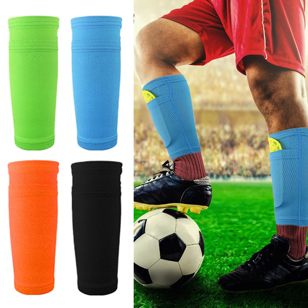 1Pair-Soccer-Shin-Guard-Sock-with-Pocket-Can-Holding-Shins-Pads-Comfort ...