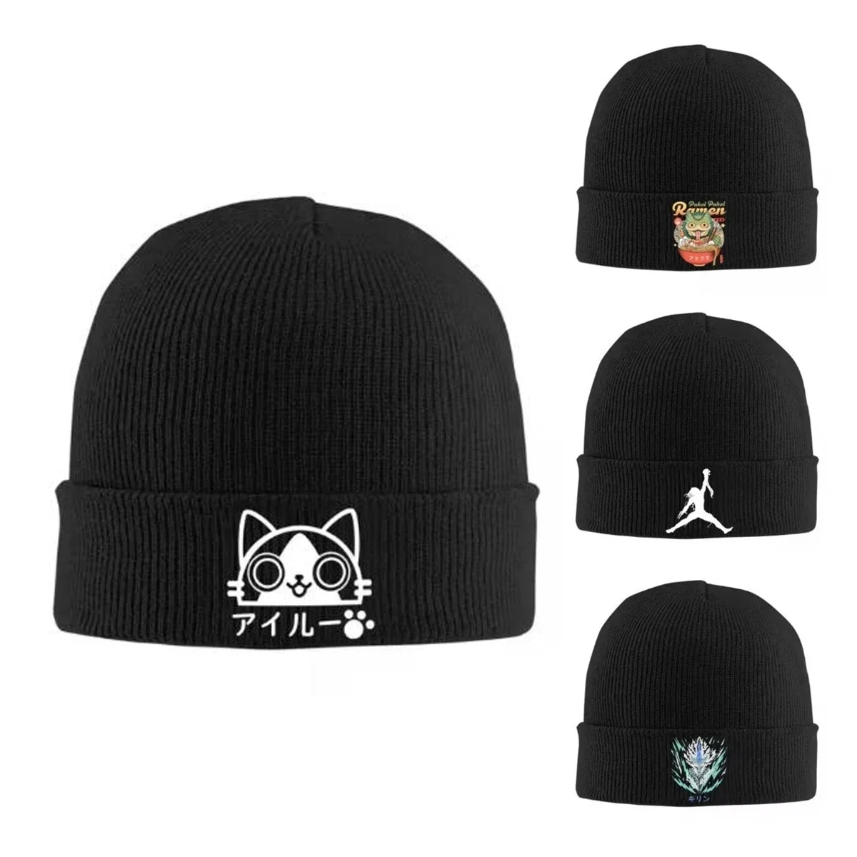 Monster Hunter Palico Knitted Caps for Women Men Beanie Winter Hat ...