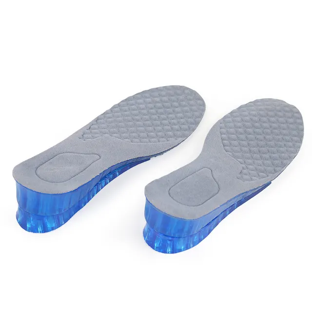 Pair Double layer Silicone Insoles Comfy Unisex Women Men Silicone Gel ...