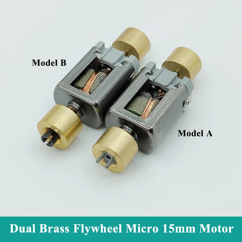 1PCS Dual Brass Flywheel Micro 15mm Motor DC 12V- 24V High Speed Double ...