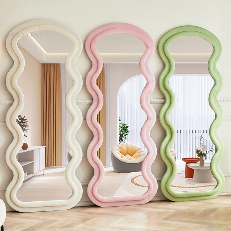 Girl-s-Bedroom-Full-Body-Floor-Mirror-Wave-Decorative-Mirrors-Room ...
