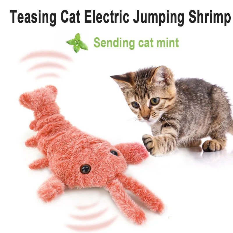 Pet-Toy-Electric-Simulation-Lobster-Jumping-Cat-Toy-Shrimp-Moving-Toy ...