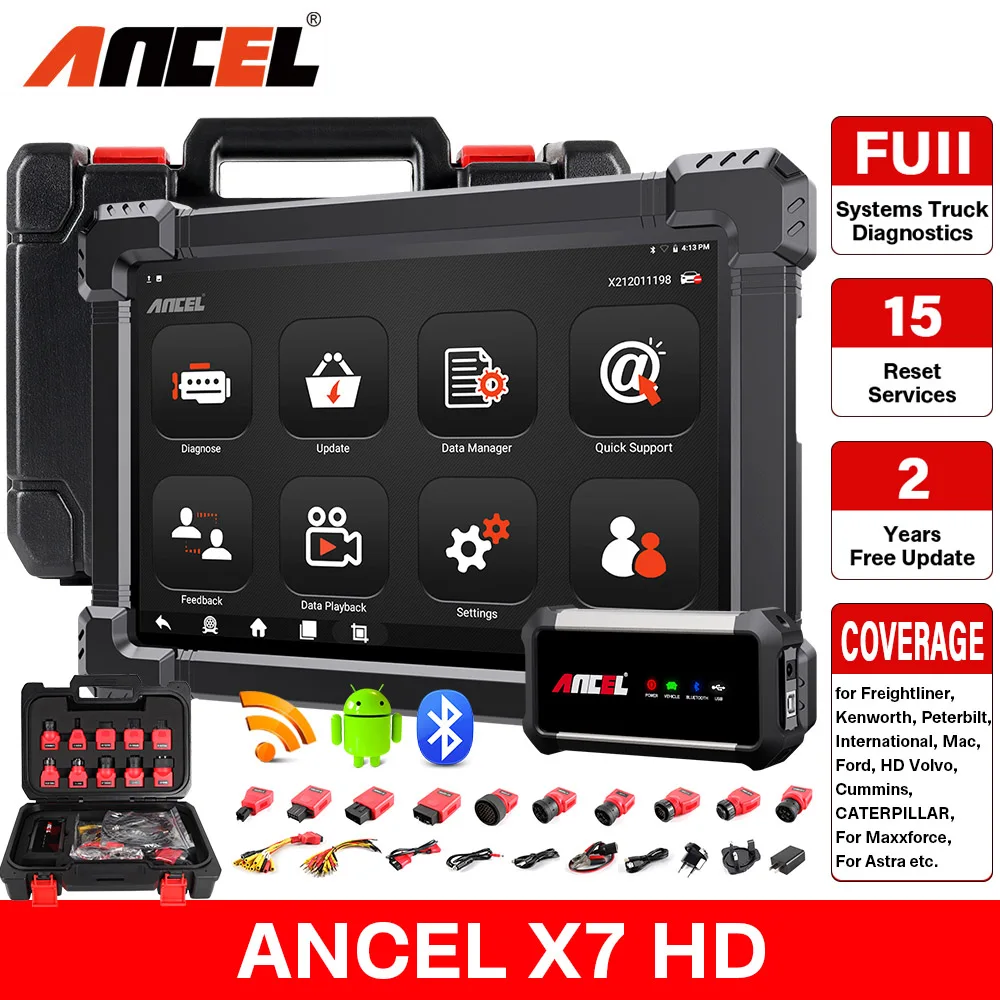 ANCEL-X7-HD-Heavy-Duty-Truck-Diagnostic-Tool-Full-System-12V-24V-EPB ...