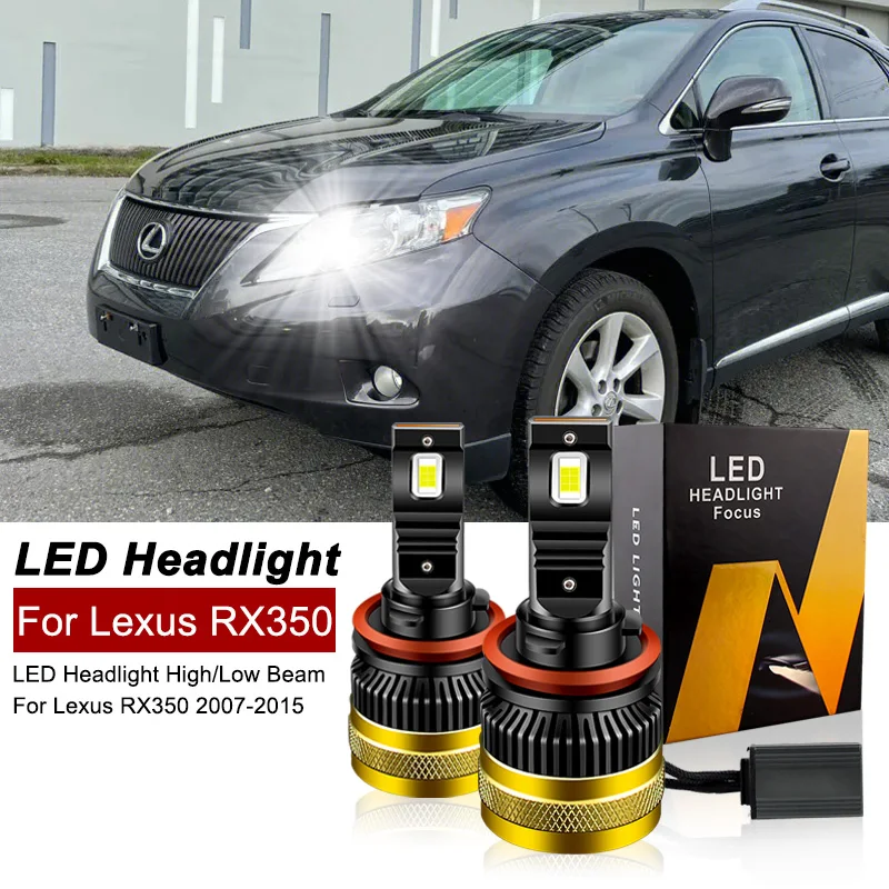 2PCS-30000lm-For-Lexus-RX350-2007-2015-LED-Headlight-Bulbs-High-Beams ...