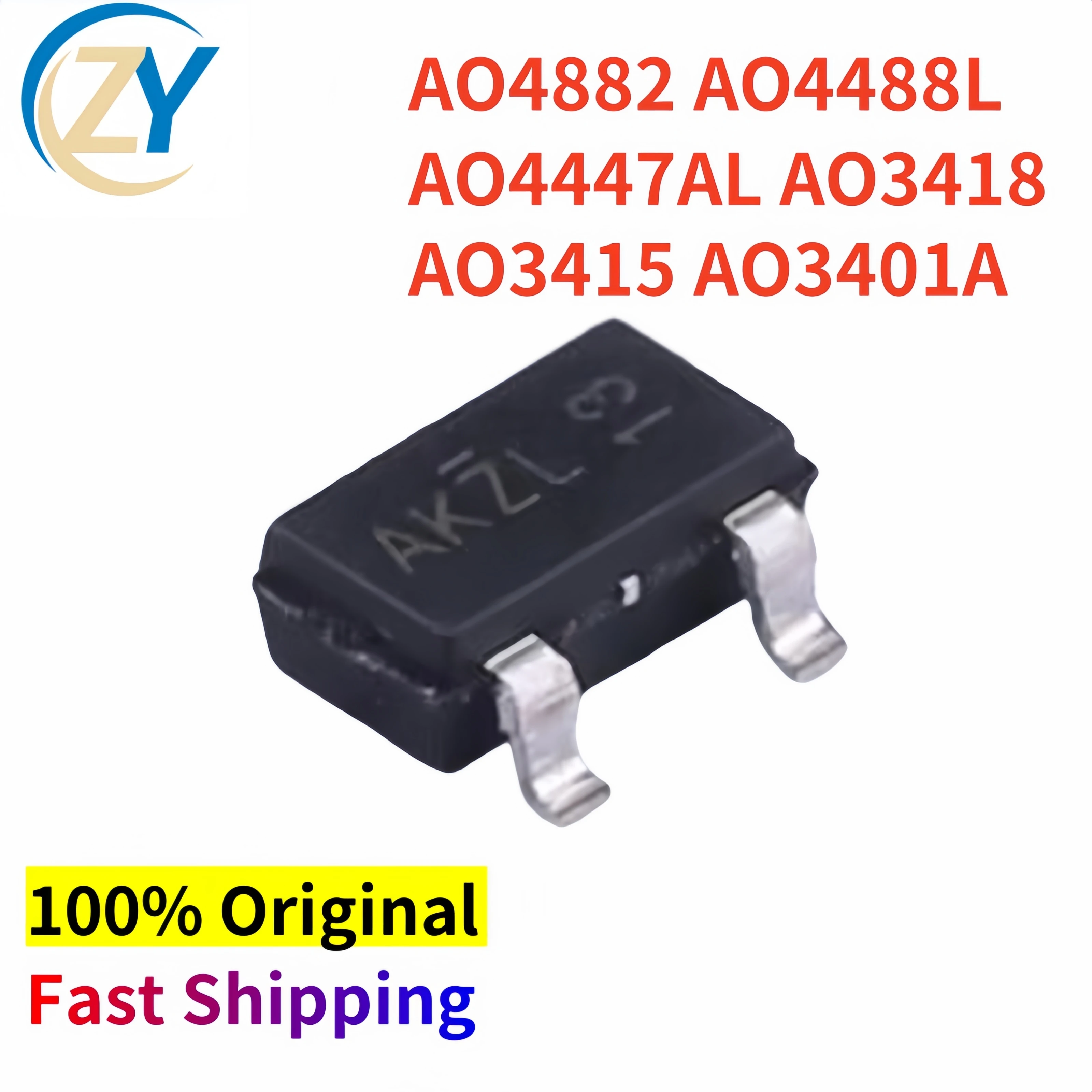 10pcs-AO4882-AO4488L-SOP8-AO4447AL-AO3418-3-8A-AO3415-AO3401A-100 ...