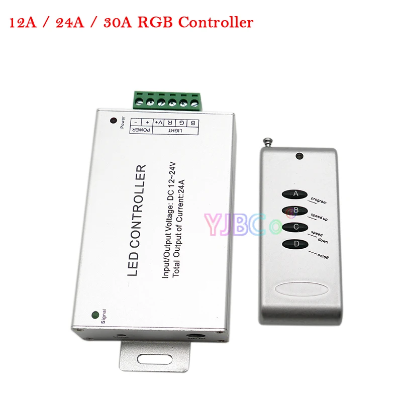 DC-12V-24V-RGB-LED-Controller-12A-24A-30A-RGB-Lights-Tape-Dimmer-Switch ...