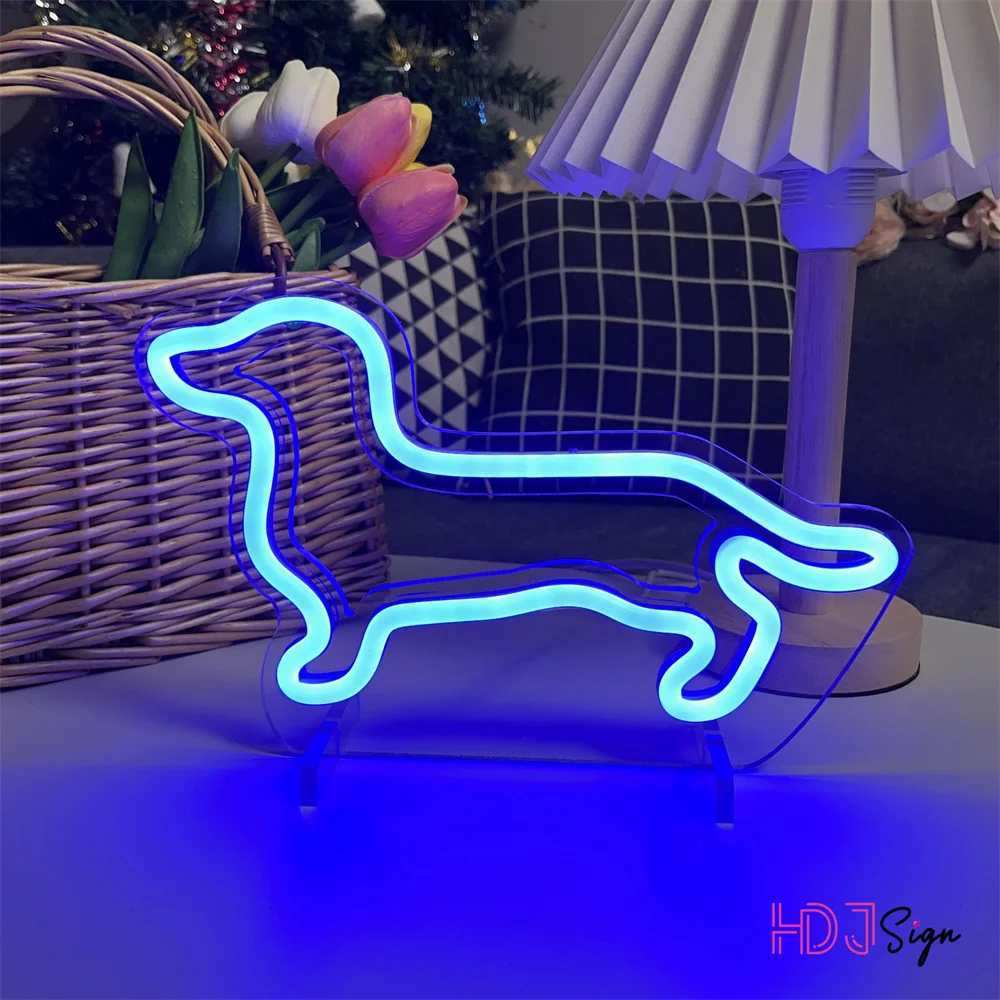 Dog-Neon-Light-LED-Night-Light-USB-Charging-Bar-Restaurant-Wall-Decor ...