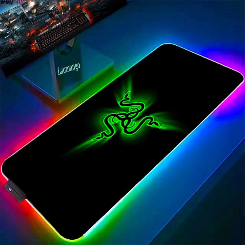 게이머 마우스 패드 Xxl 레이저 Pc 액세서리 게임용 마우스 패드 Rgb 데스크 매트 데스크 프로텍터 키보드 매트 애니메이션