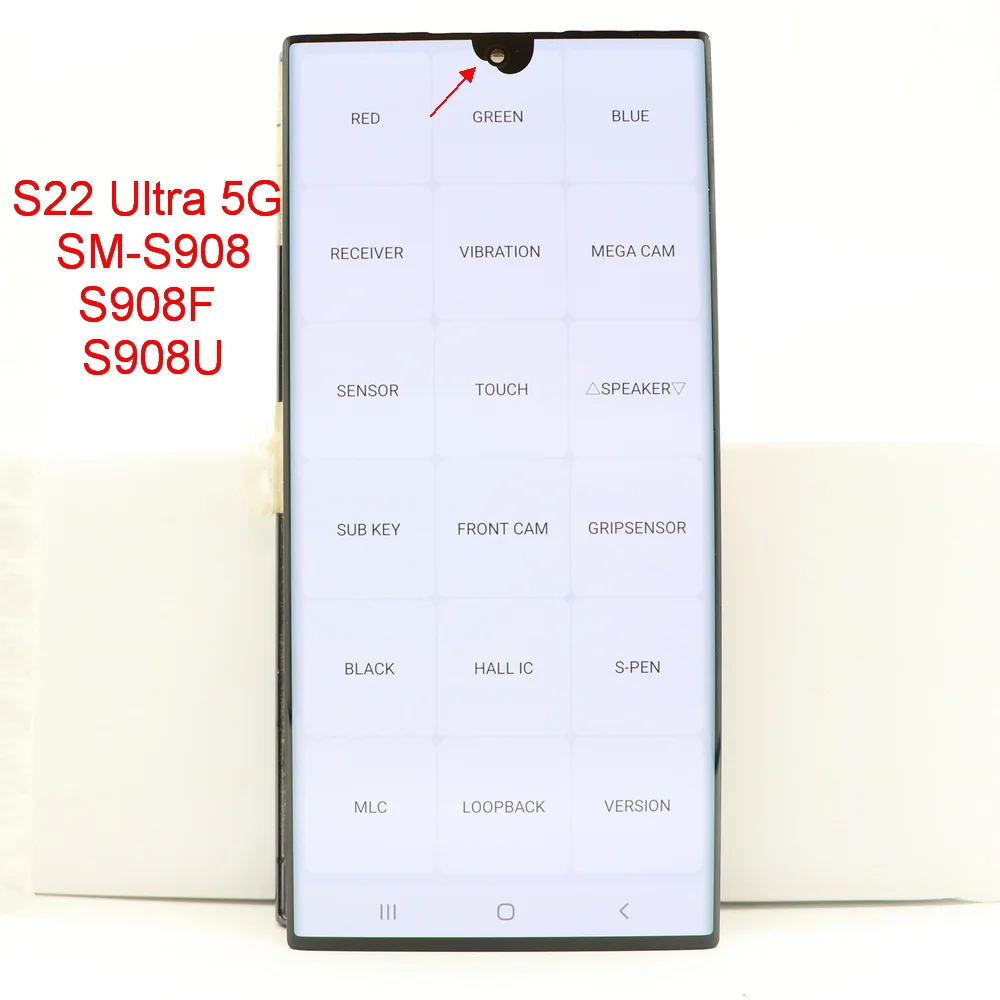 With-defects-LCD-For-Samsung-Galaxy-S22-Ultra-5G-Lcd-SM-S908-S908F ...