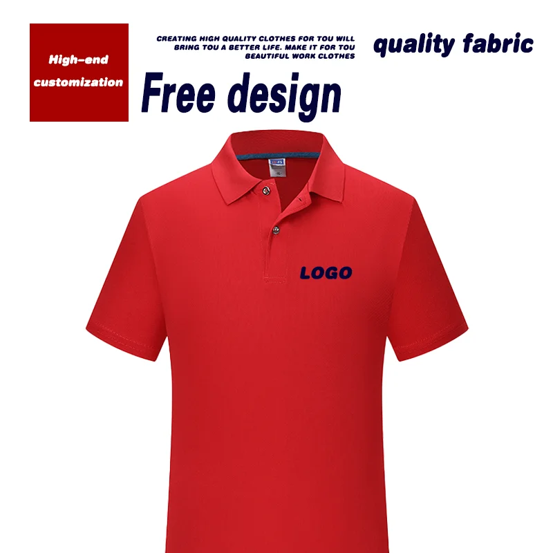 T-shirt-lapel-custom-work-clothes-embroidery-printed-logo-T-shirt-short ...