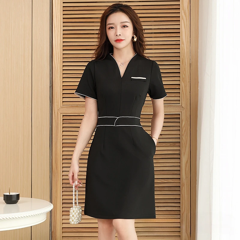 Beauty Uniform Spa Hotel Front Desk Salon Uniform Dress Women Massage ...