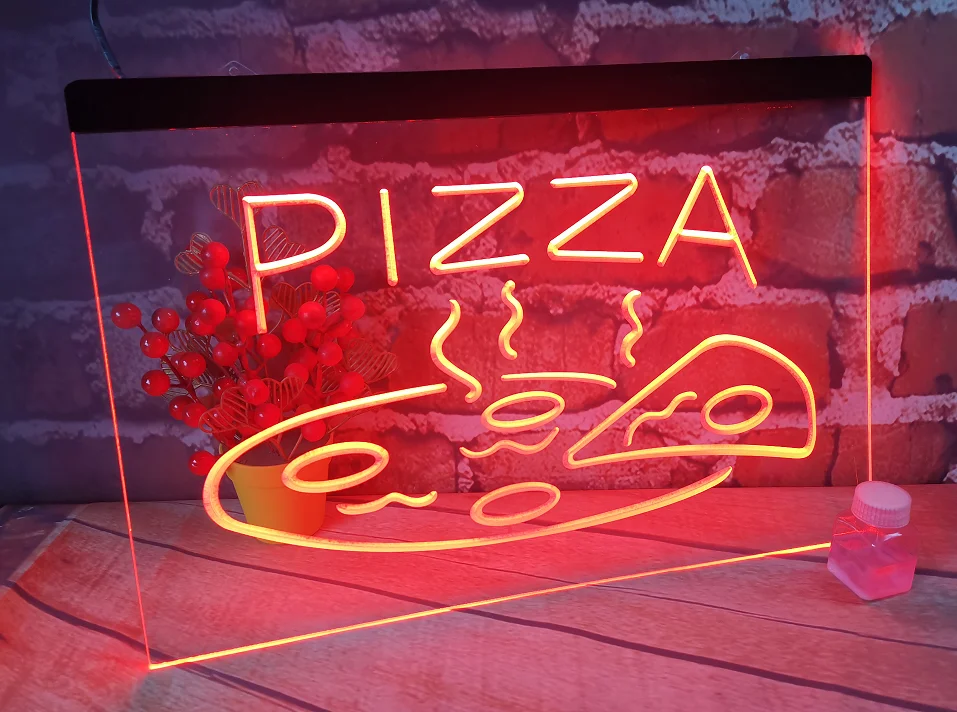 OPEN-Hot-Pizza-Cafe-Restaurant-NEW-carving-signs-Bar-LED-Neon-Sign ...