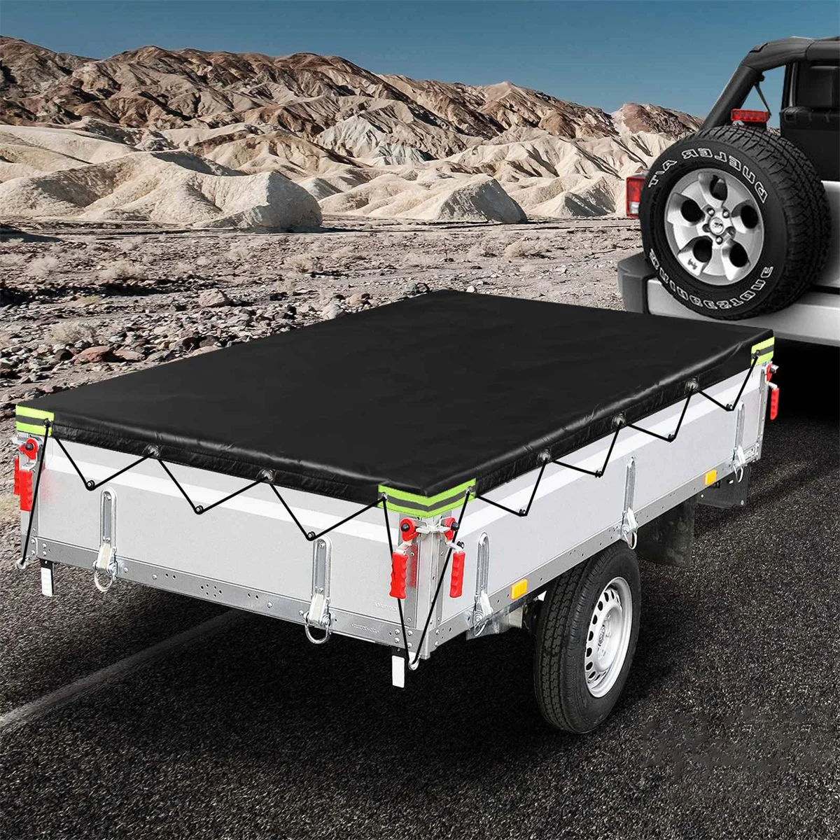 Universal RV Caravan Trailer Cover Roof Canopy Sunshade Waterproof ...