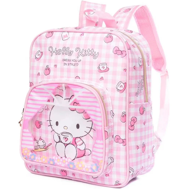 Kawaii Cartoon Hello Kitty Leather Waterproof Backpack - KawaiiMerch.com