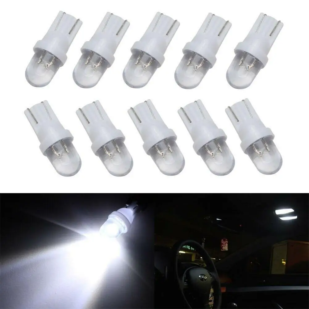 50pcs-Led-Bulbs-Kit-12v-5w-T10-194-168-158-W5w-6500k-White-Led-Side ...