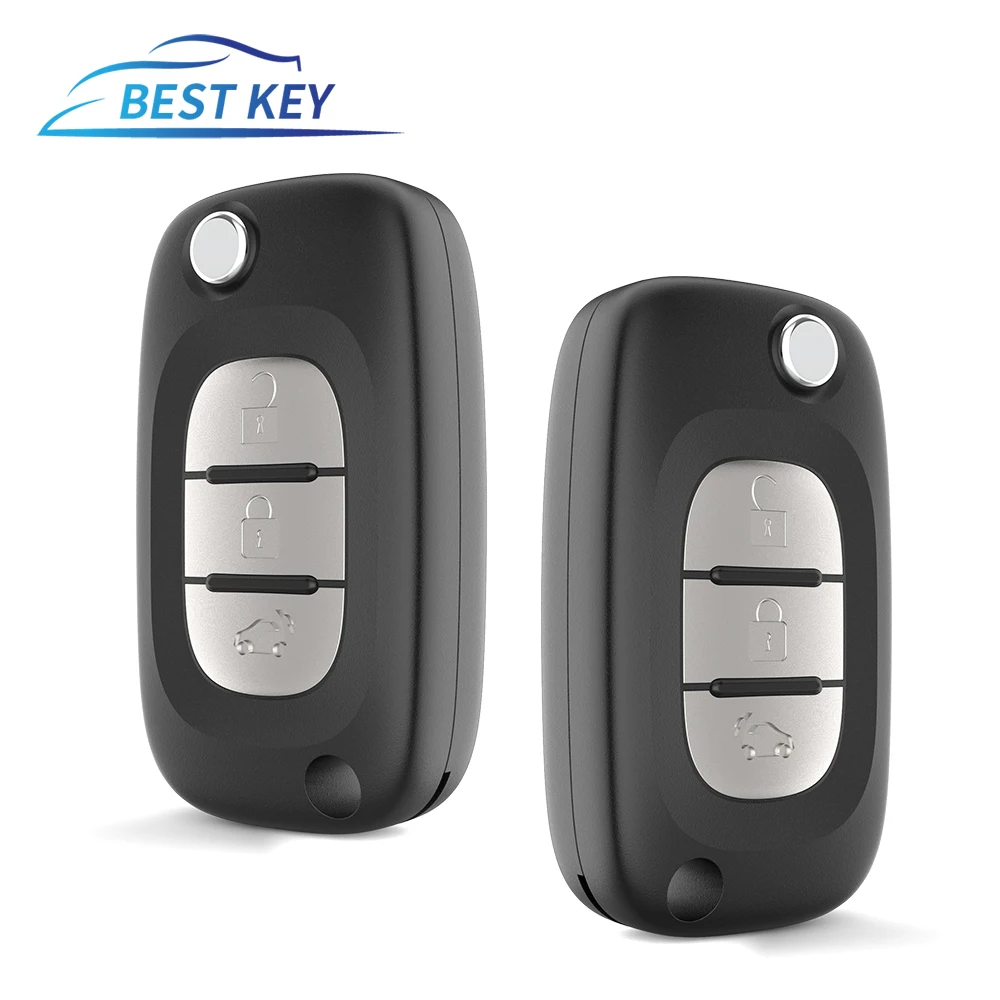 BEST-KEY-New-Flip-Remote-Car-Key-Shell-Case-Cover-For-Benz-Smart-Fortwo ...