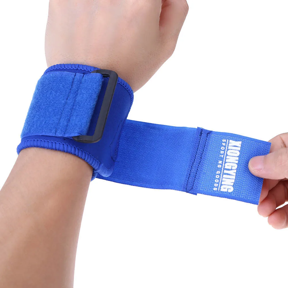 Muñequeras ajustables de algodón para gimnasio, 1 par de muñequeras para Fitness