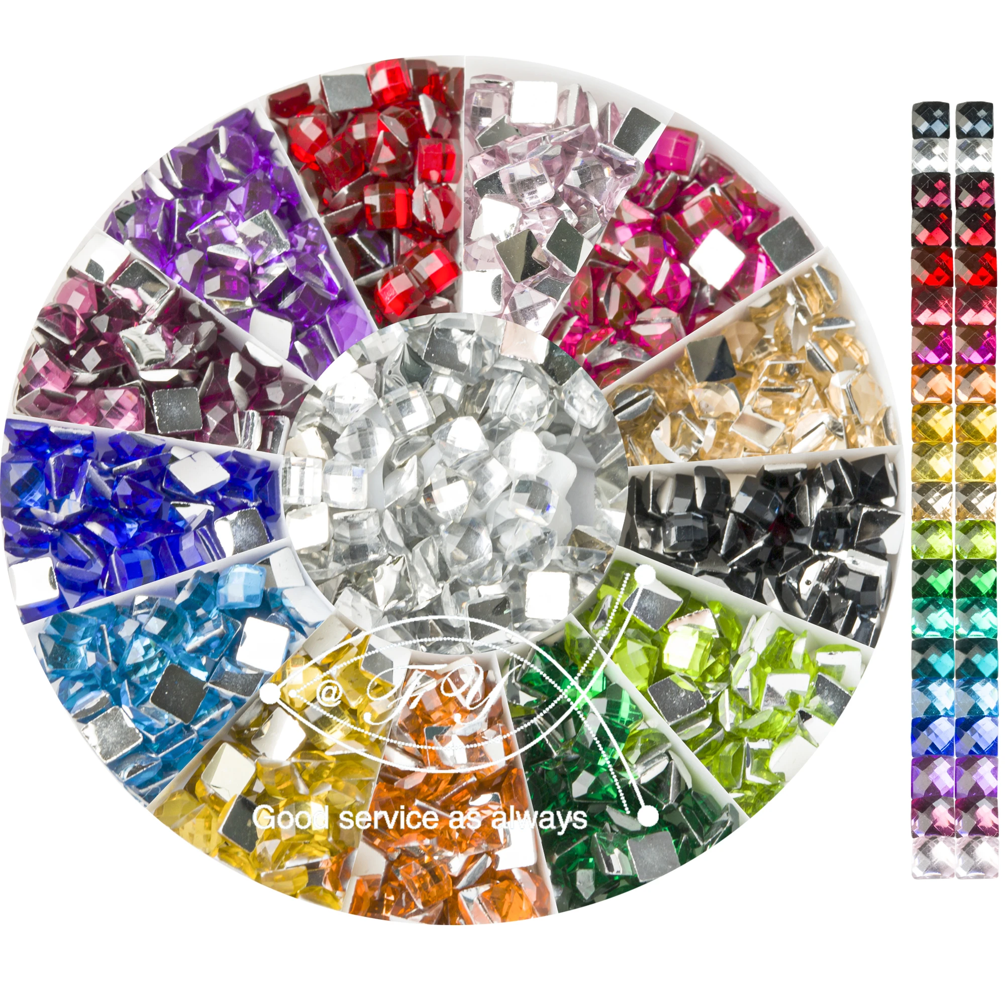20 Colors Rhinestone Mosaic Beads for 5D Diamond Painting Accessories ...