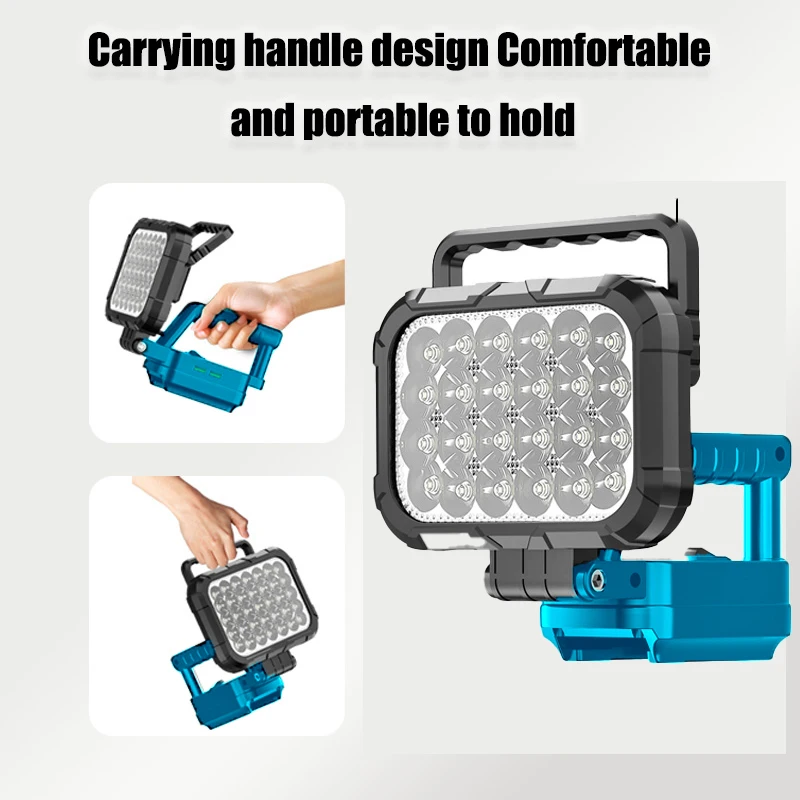 NEW Outdoor Flashlight With USB Power Bank For Makita 14.4-20V Battery ...