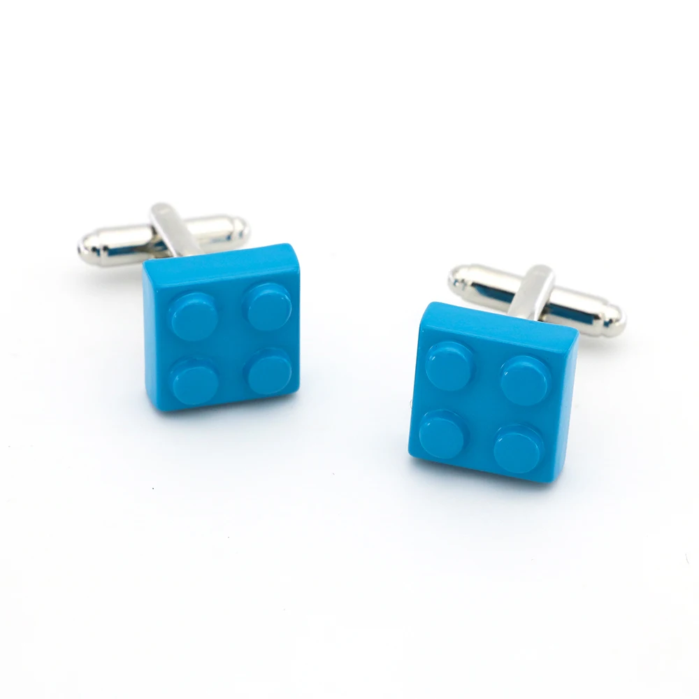 Blocks-Cufflinks-For-Men-Classic-Toy-Design-Quality-Brass-Material-Sky ...