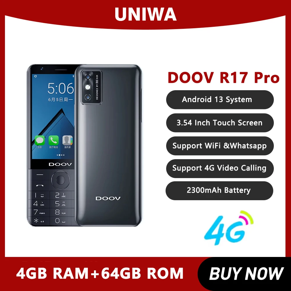 UNIWA-DOOV-R17-Pro-tel-fono-inteligente-pantalla-t-ctil-4G-Whatsapp ...
