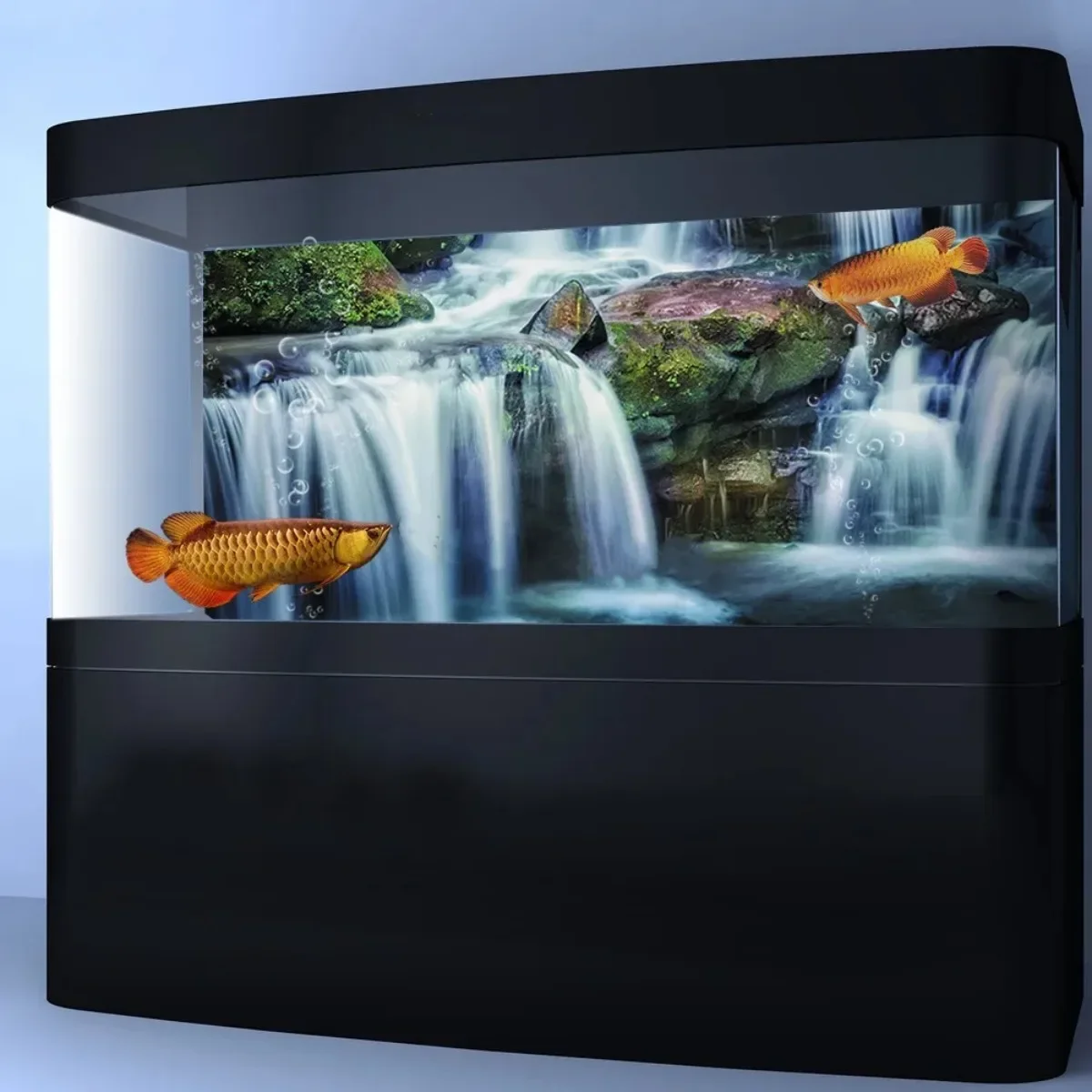 Waterfall-Mountain-Scenery-Fish-Tank-Terrarium-Background-Sticker ...