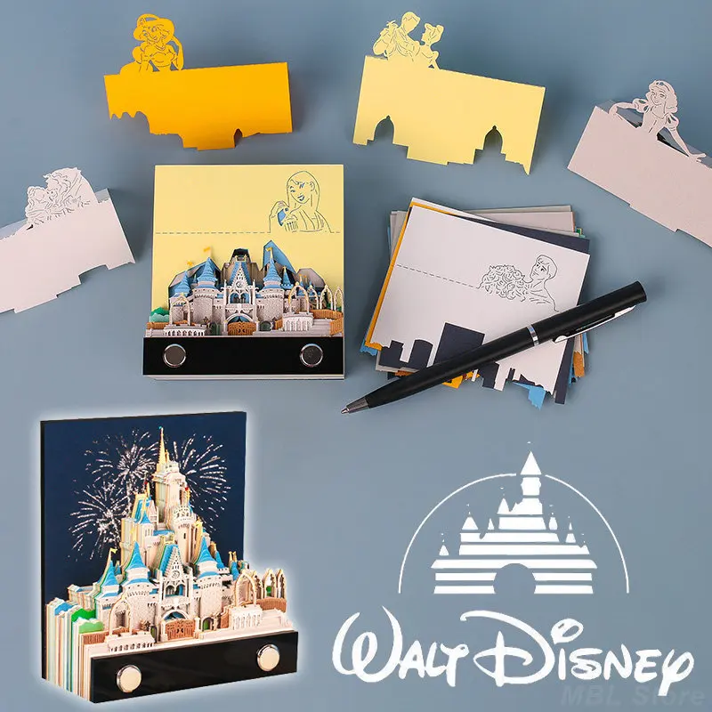 Disney Princess 3d Castle Memo Pad Novelty Notepad Sticky Notes ...