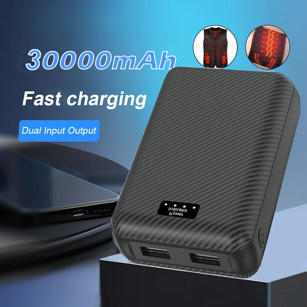 30000mAh-Heating-Battery-5V-3A-Power-Bank-Portable-Charger-External ...