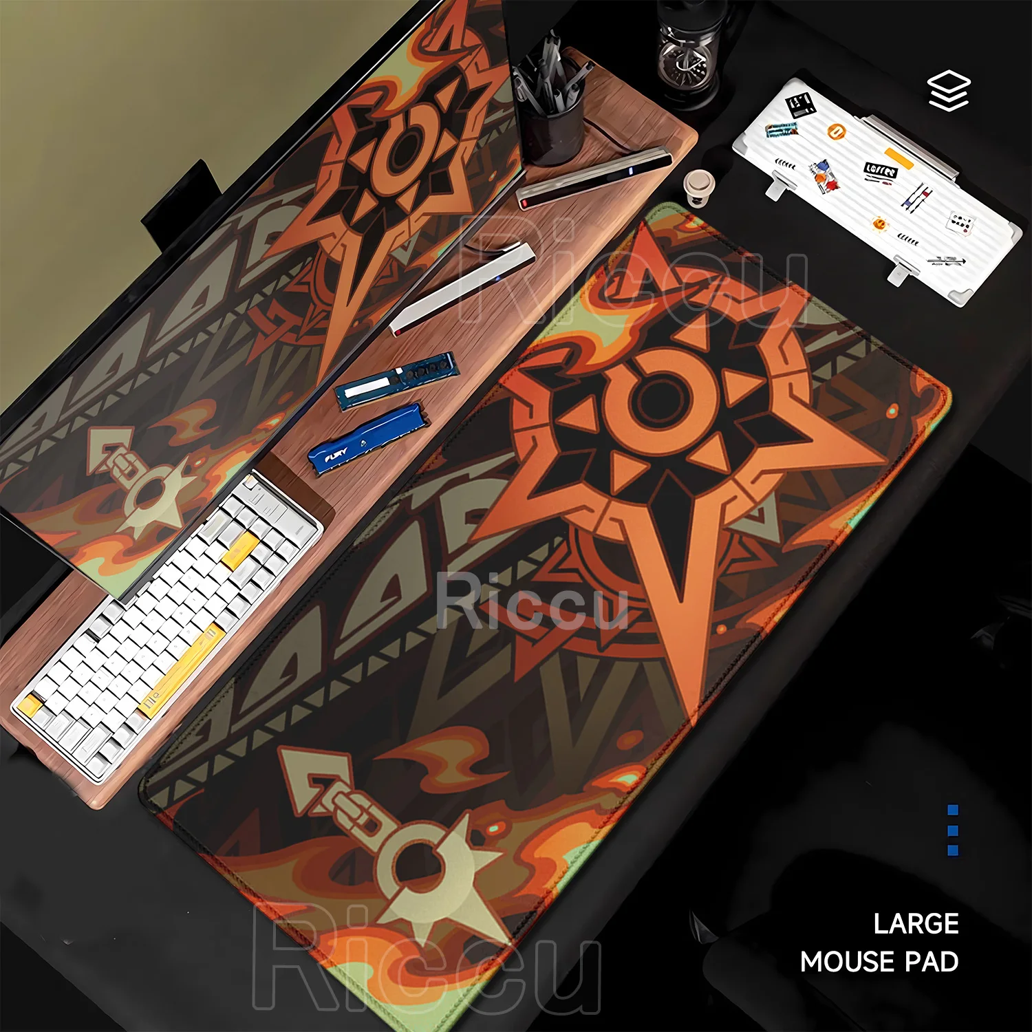 Genshin Impact Mavuika Citlali Character Pattern card‌ Mouse Pad Large ...
