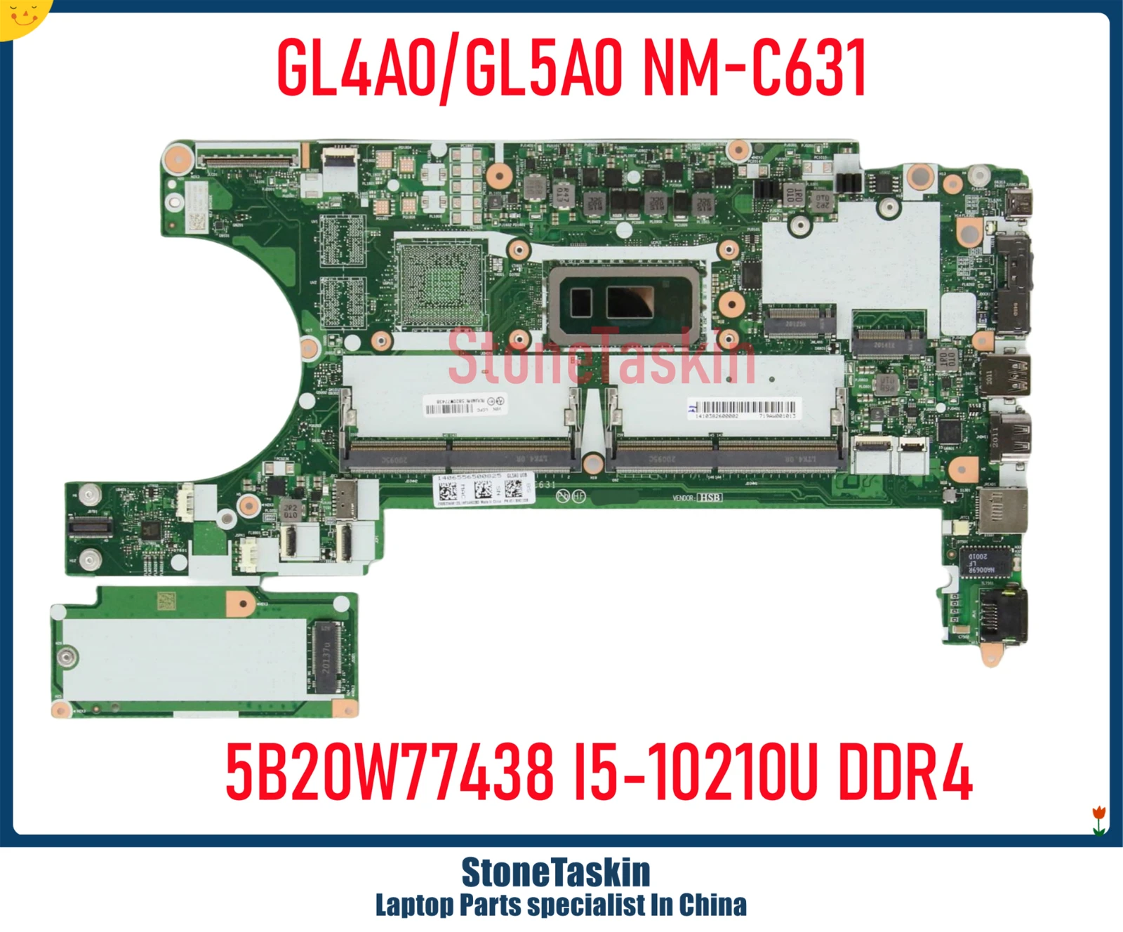 StoneTaskin-GL4A0-GL5A0-NM-C631-For-Lenovo-Thinkpad-L14-L15-Laptop-Motherboard-I3-10110U-I5 ...