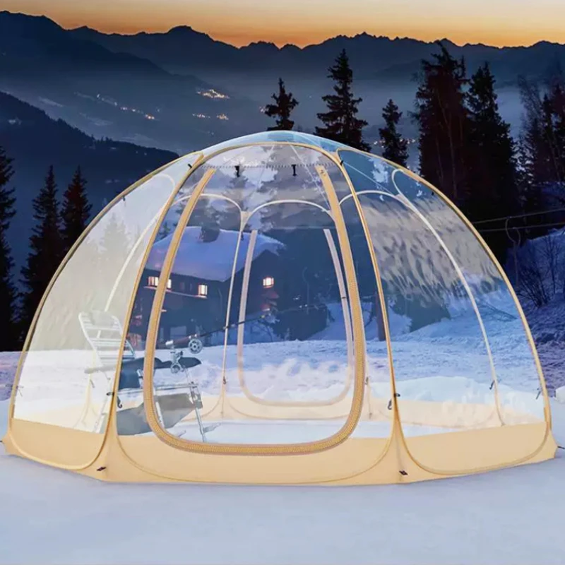 Transparent PVC Sun Room Starry Bubble House Automatic 6Sided Outdoor ...