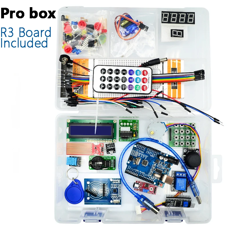 R3 Starter Kit Arduino Upgraded Version 830 Tie-Points Breadboard Mega 328P Electronic DIY Kit ...