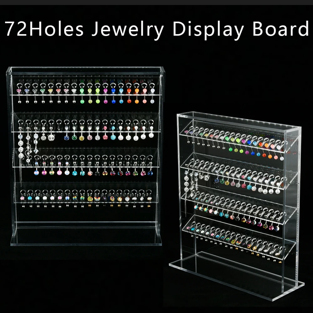 1PC-72-Holes-4-Layers-Acrylic-Belly-Button-Ring-Display-Stand-Tongue ...