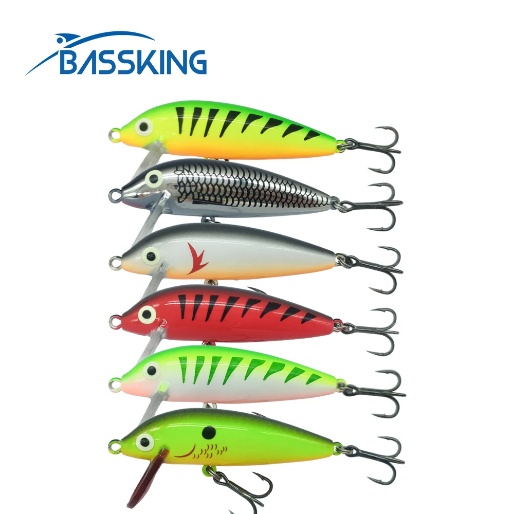 BASSKING-Minnow-Sinking-Fishing-Lure-Freshwater-Small-Hard-Bait-50mm-5g ...
