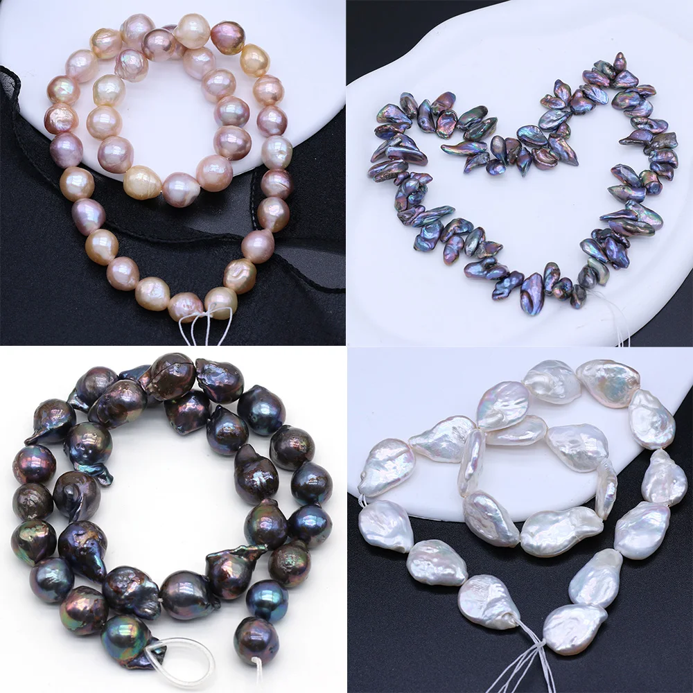 Natural-Freshwater-Pearl-AAA-Irregular-Baroque-Shaped-Small-Tail-Beads ...