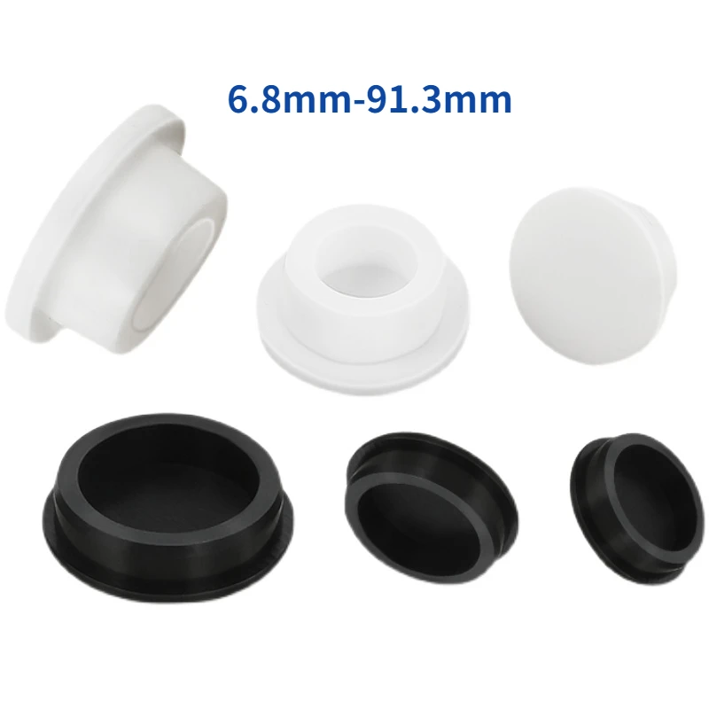 6-8mm-91-3mm-White-Black-Silicone-Rubber-Hole-Plugs-Blanking-End-Cap ...