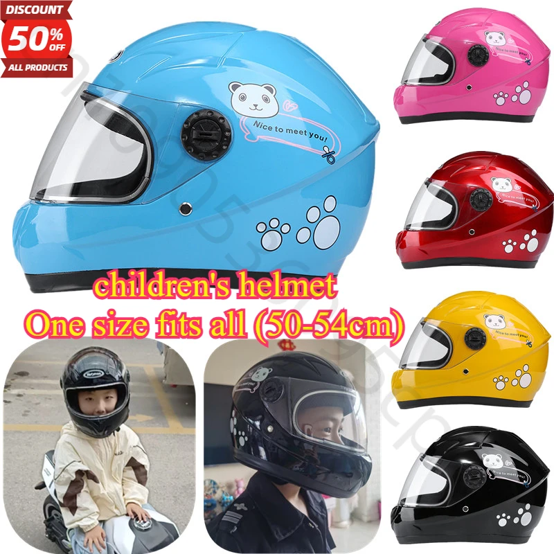 Cute-Cartoon-Kids-Motorcycle-Helmet-Detachable-Full-Face-Helmet ...
