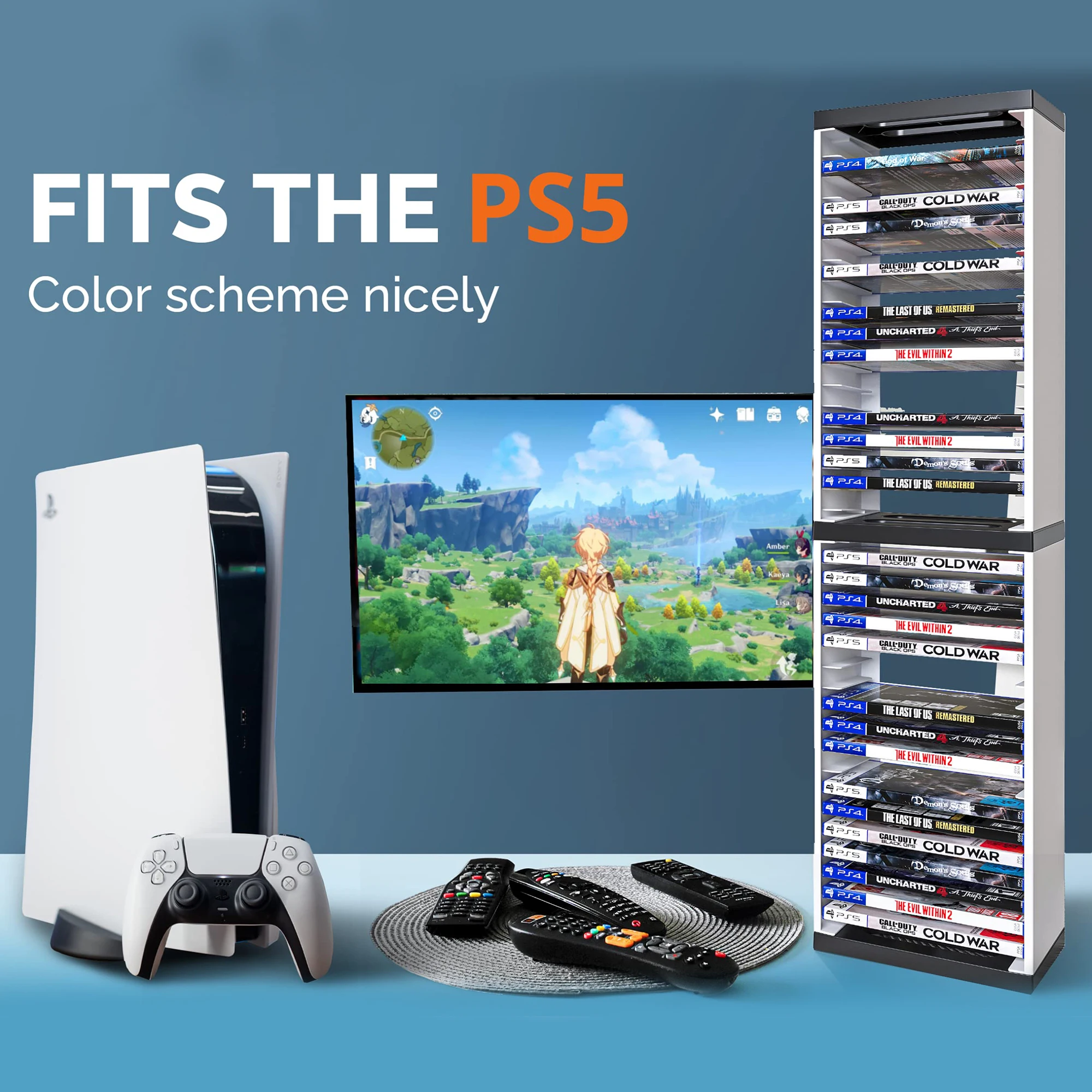 Console-Disc-Double-layer-Storage-Box-Holder-For-PS5-PS4-Nintendo ...