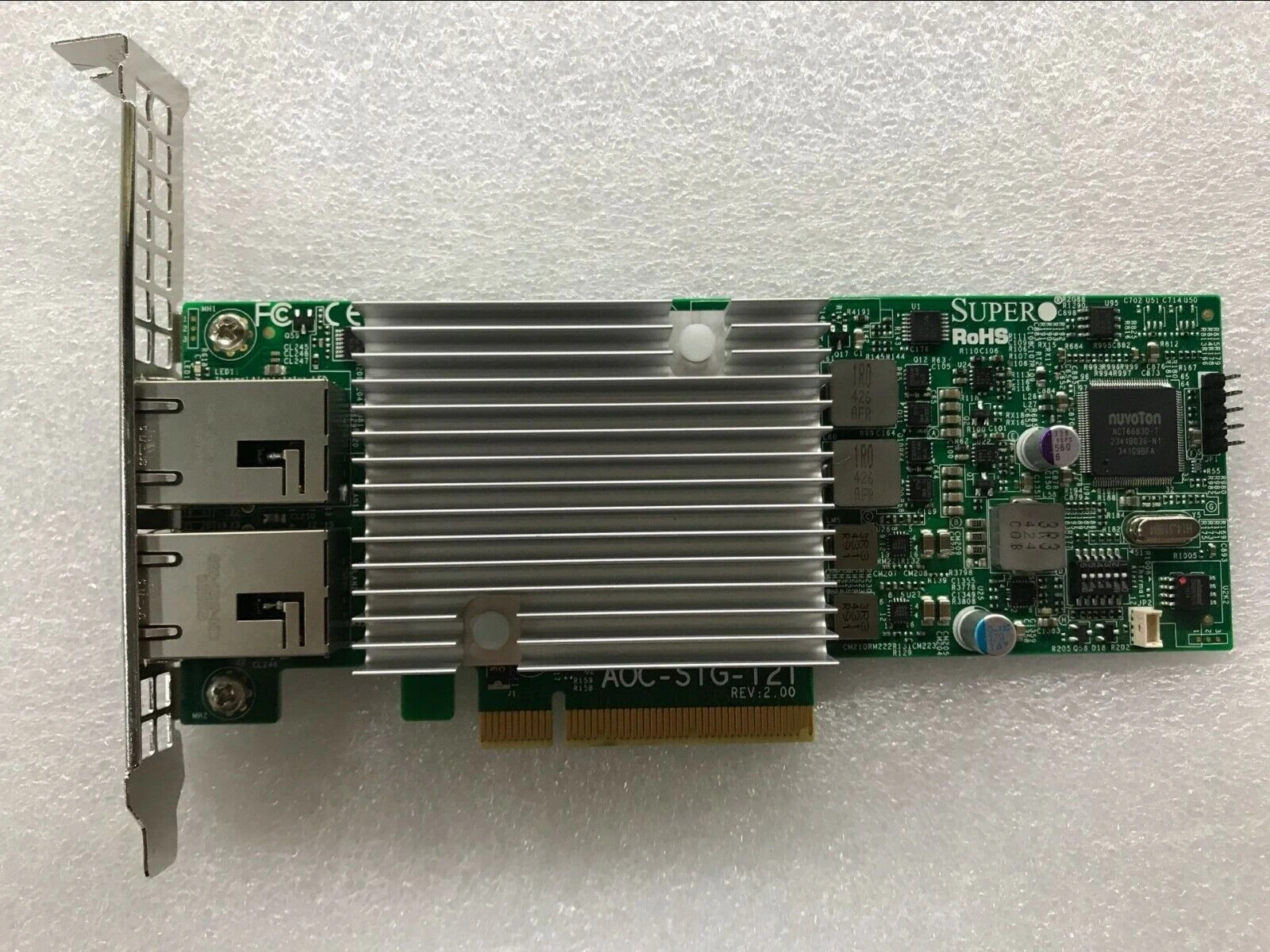 SUPERMICRO AOC STG I2T 2.0 2 PORT RJ45 10GbE NETWORK ADAPTER CARD, Free ...